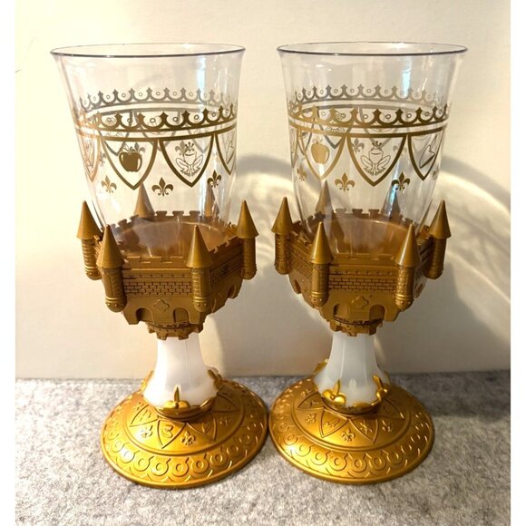 Disney | Toys | Disney Parks Beauty And Beast Light Up Castle Chalices ...